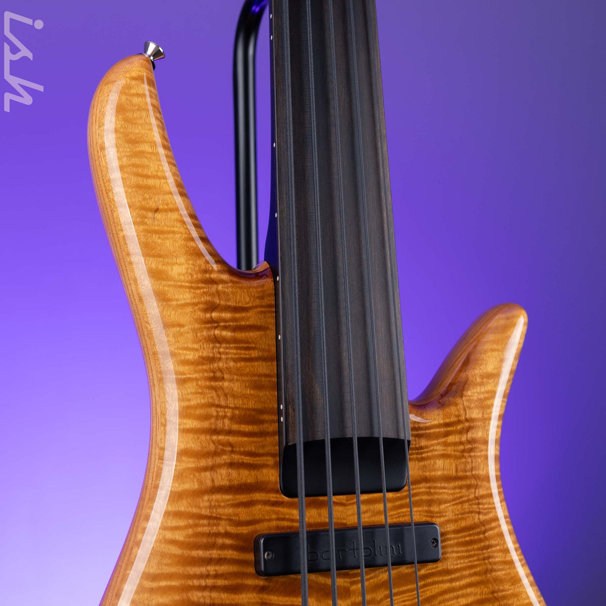2000 Zon Sonus Custom Fretless 5-String Bass Flame Myrtlewood – Ish Guitars