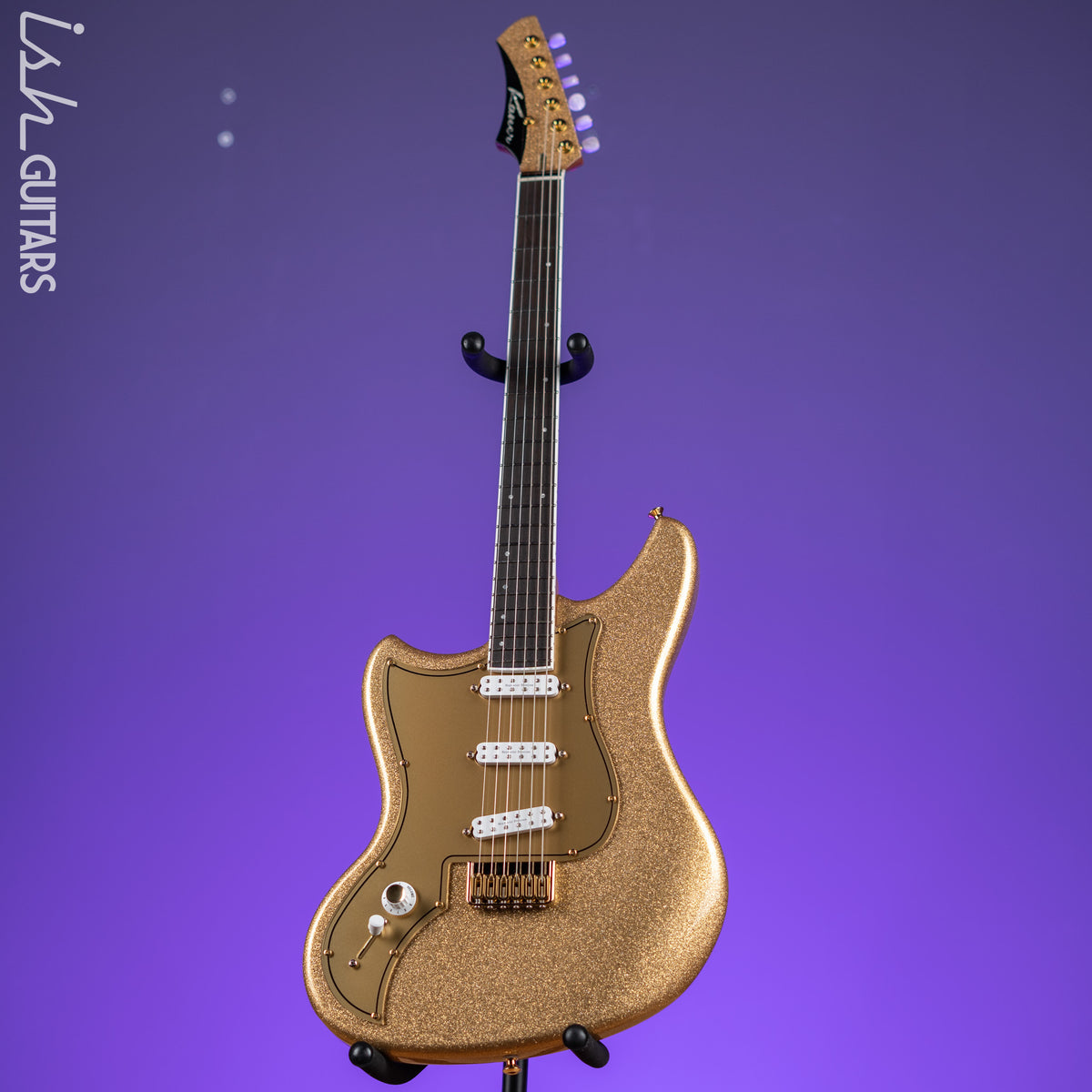 Kauer Electroliner Left-Handed Custom Guitar Sahara Gold Flake – Ish ...