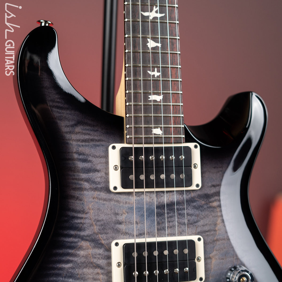 PRS CE 24 Custom Color Faded Purple Mist w/ Black Wrap Burst – Ish Guitars