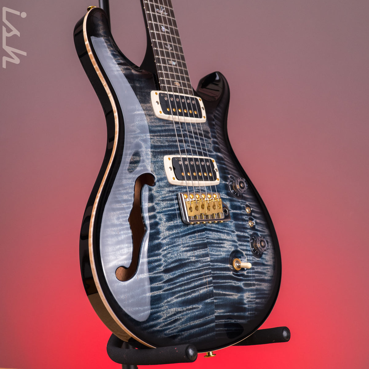 PRS 40th Anniversary Custom 24-08 Semi-Hollow Faded Whale Blue Smokebu ...