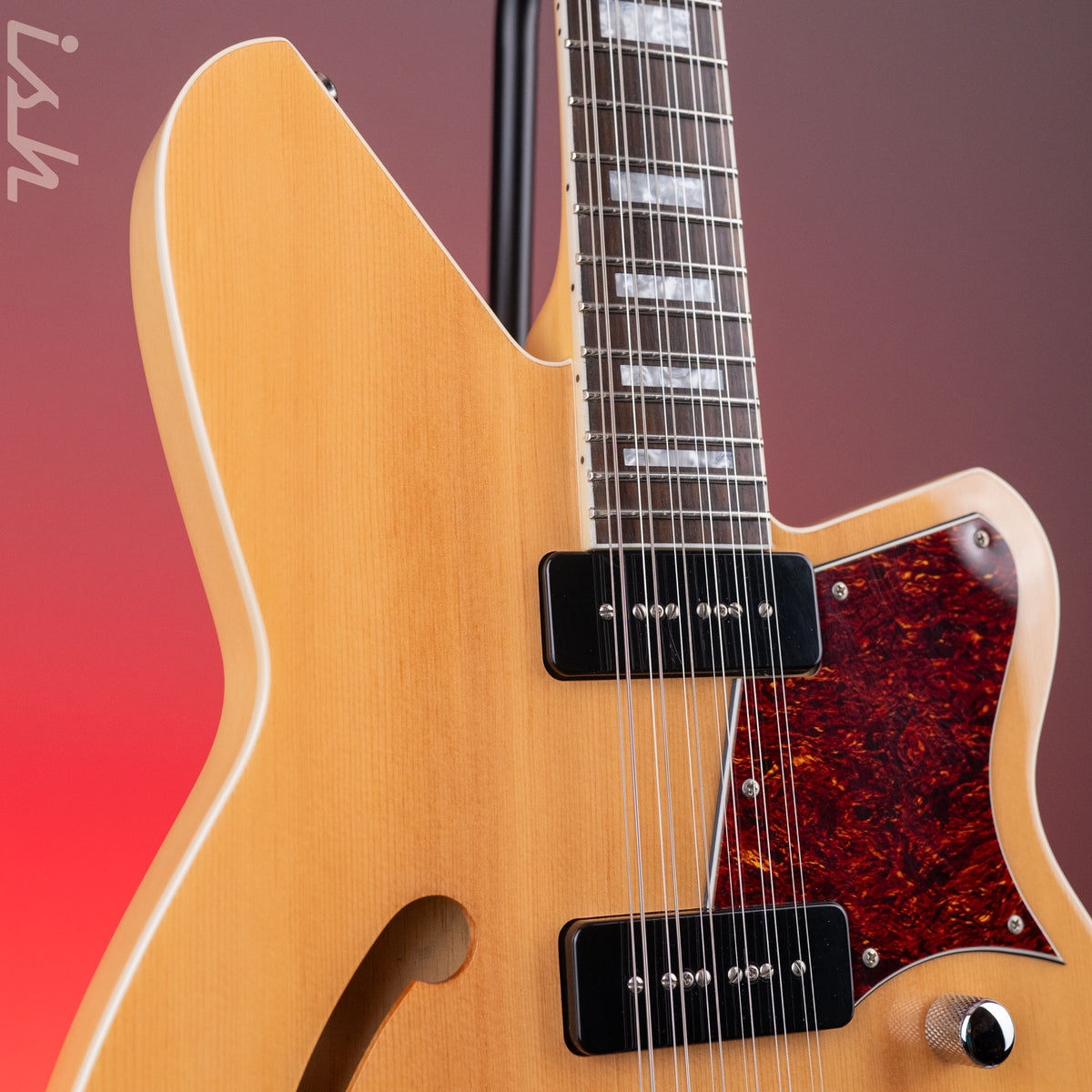 2017 Reverend Airwave 12-String Electric Guitar Natural – Ish Guitars