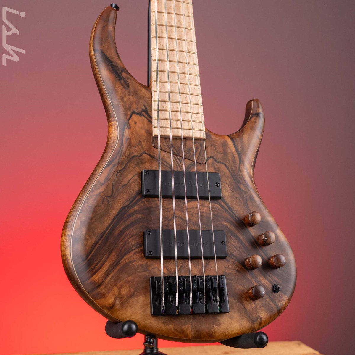 2023 MTD 535-24 5-String Bass NAMM Brown Walnut on Flamed Sycamore ...