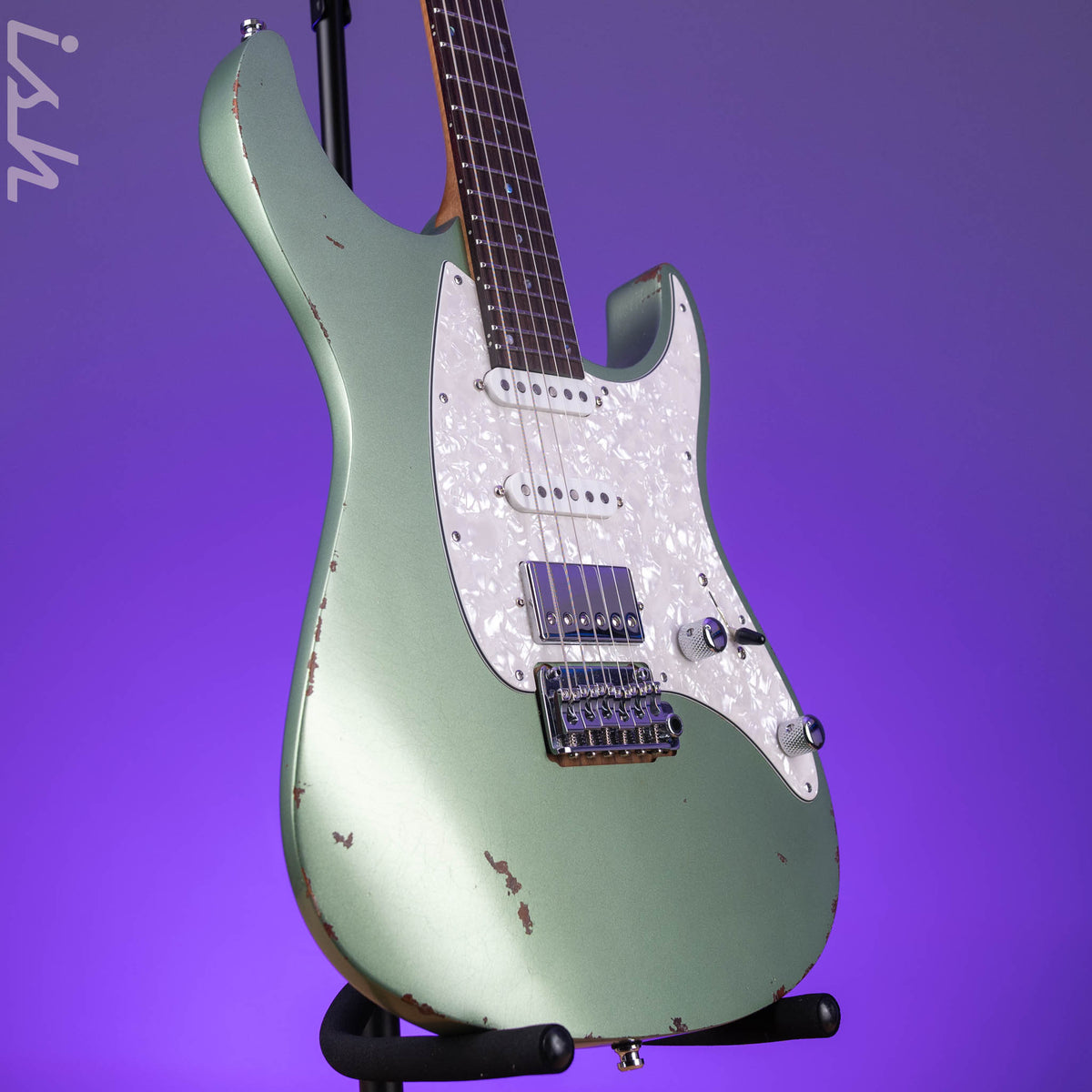 Mayones Aquila V24 Aged Metallic Emerald Green – Ish Guitars