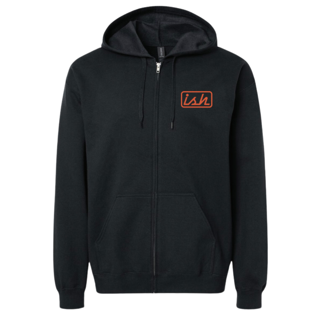 Ish Guitars Black Zip-Up Hoodie