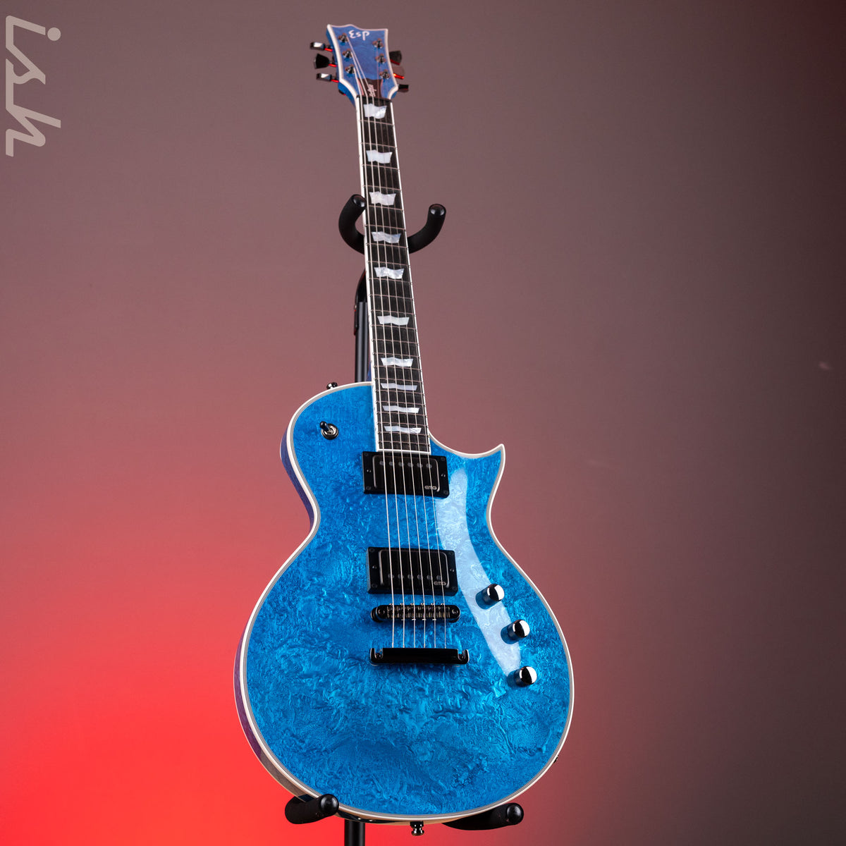 ESP USA Eclipse Custom Blue Liquid Metal – Ish Guitars