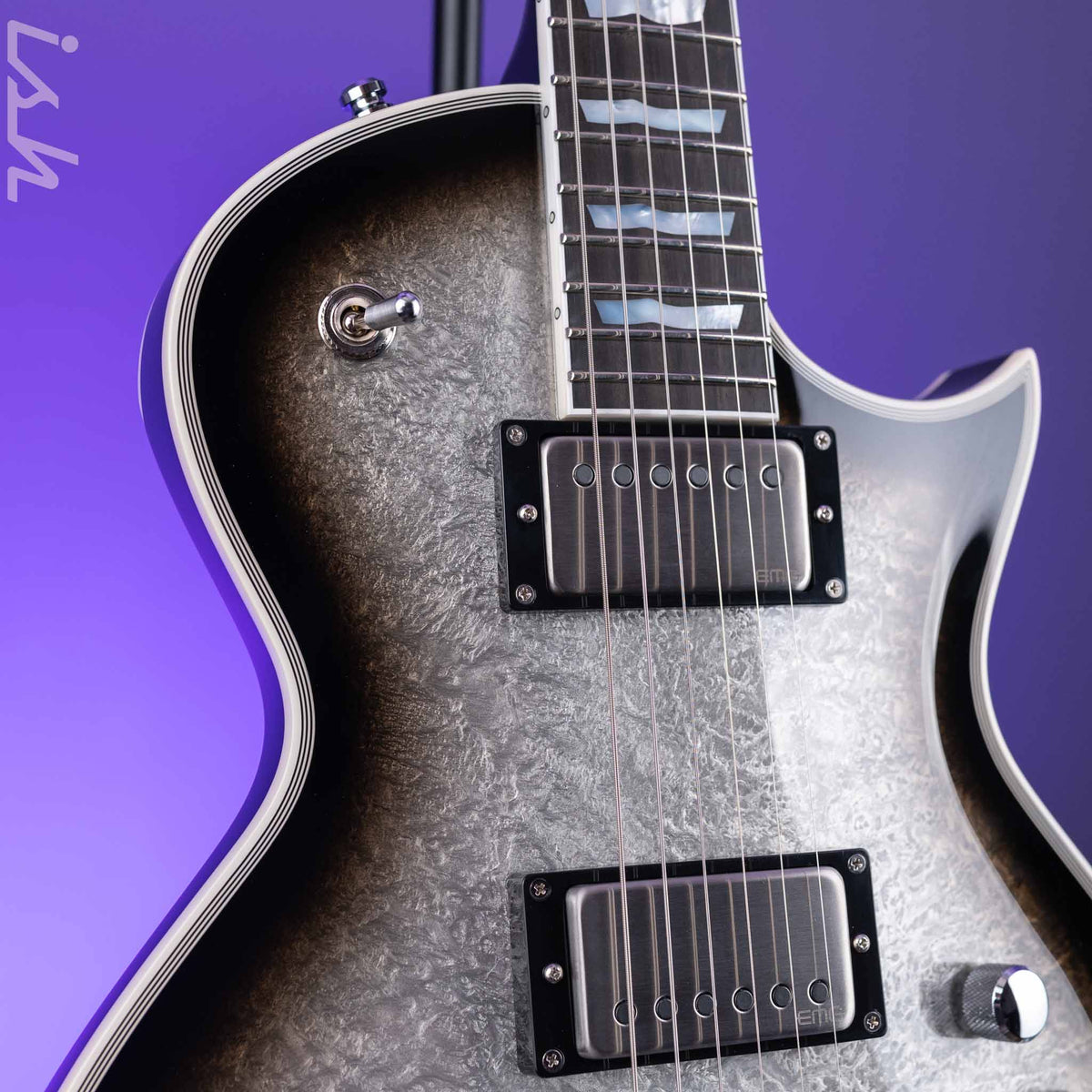 ESP Eclipse Custom Silver Liquid Metal Burst – Ish Guitars