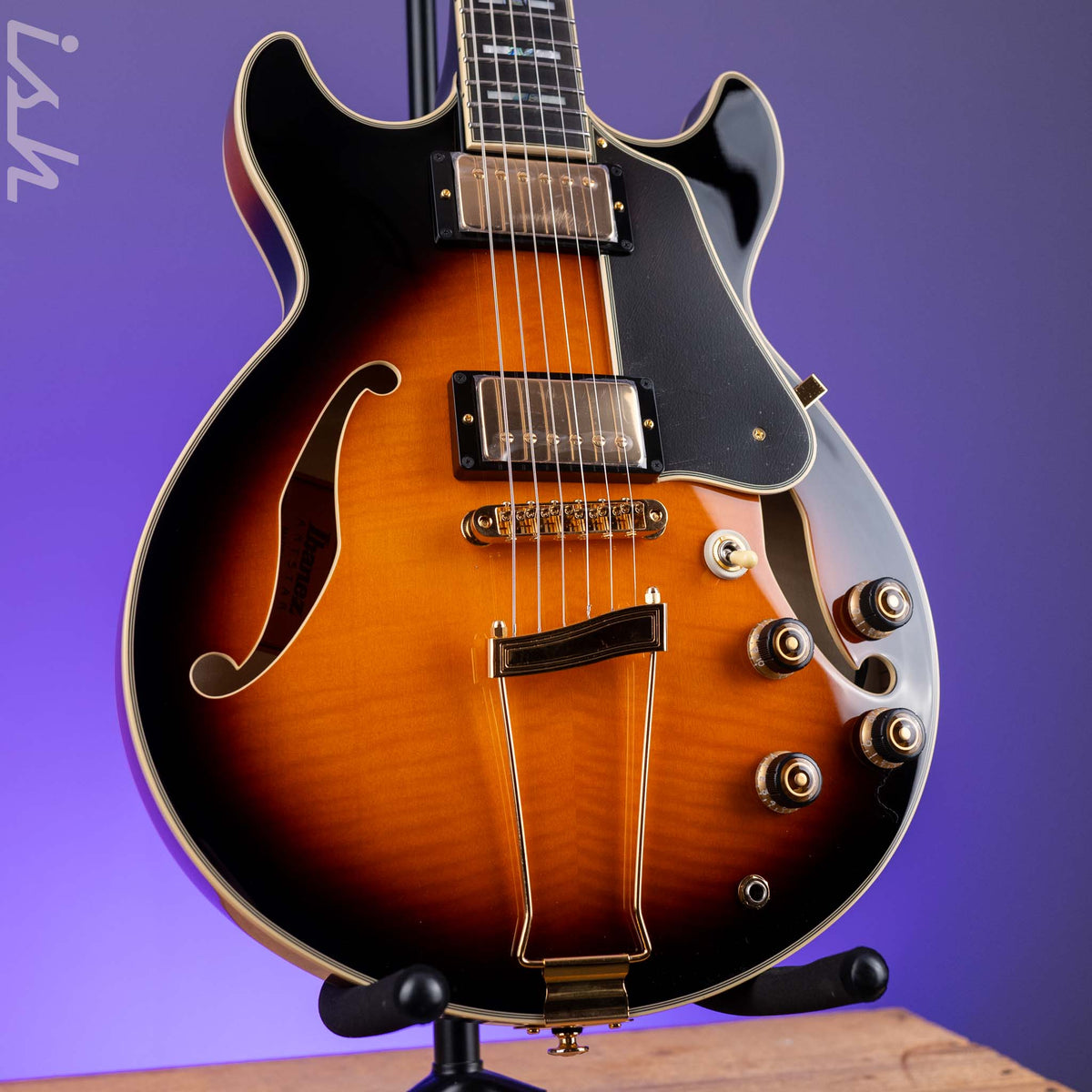 Ibanez AM2000H Hollowbody Electric Guitar Brown Sunburst – Ish Guitars