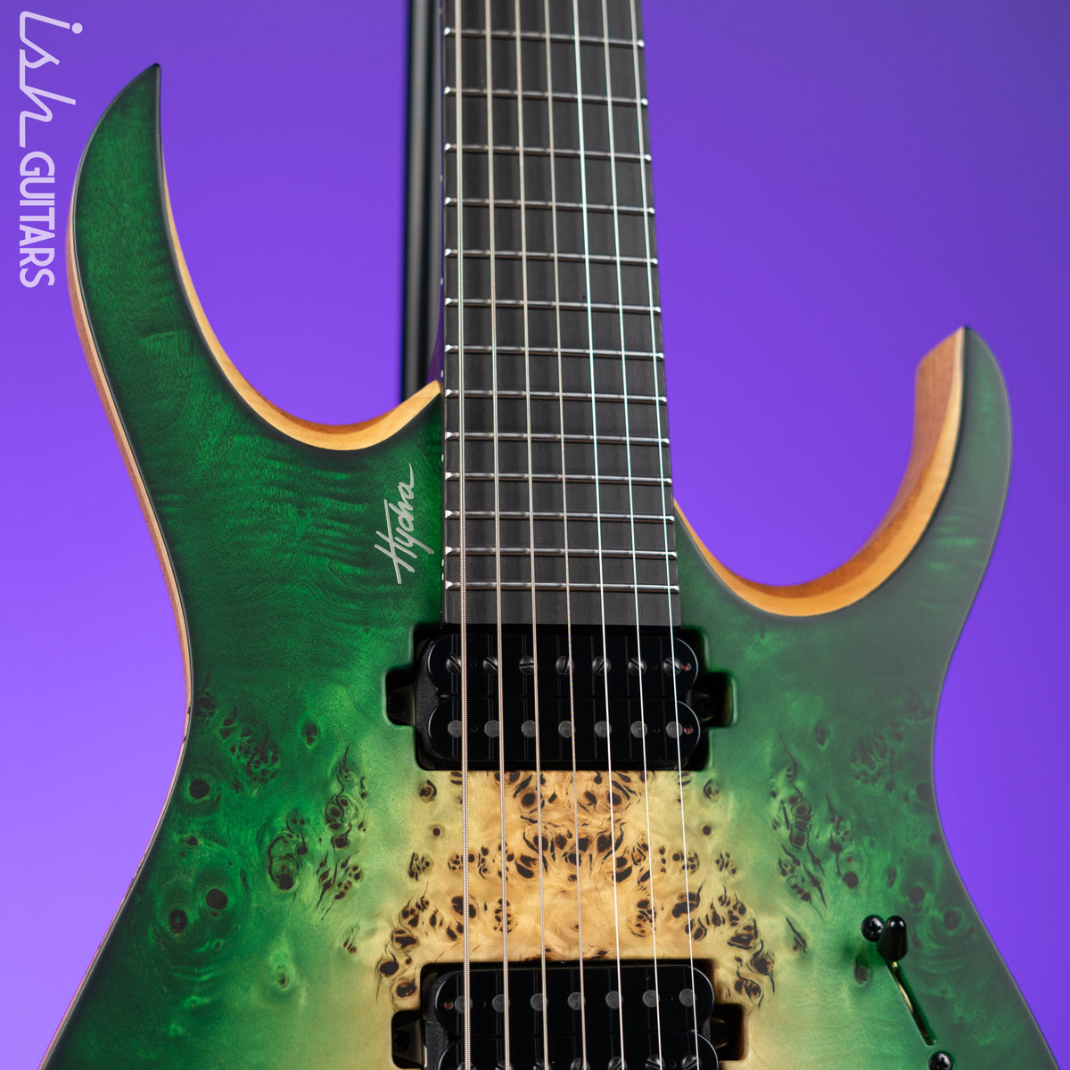 Mayones Hydra Elite 7 7-String Electric Guitar Natural Fade Green Burs ...