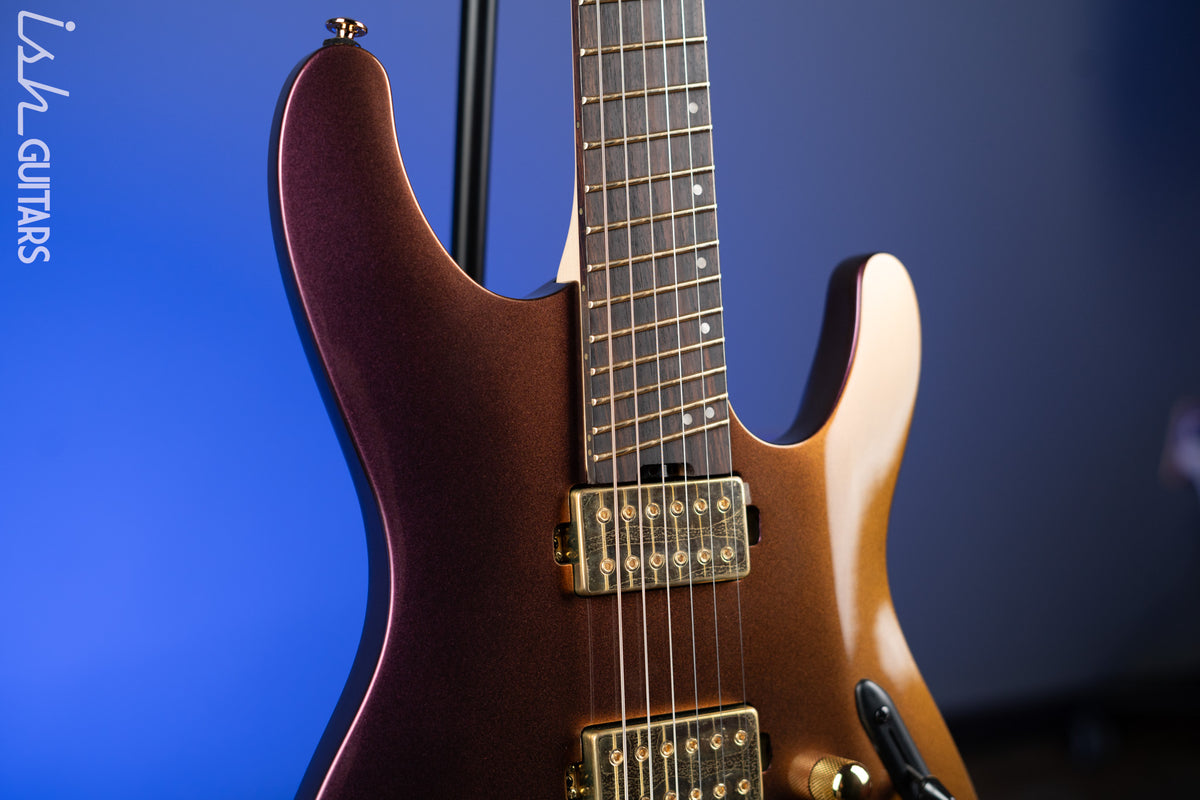 Ibanez Axe Lab Design SML721 Multi-Scale Electric Guitar Rose Gold Cha ...