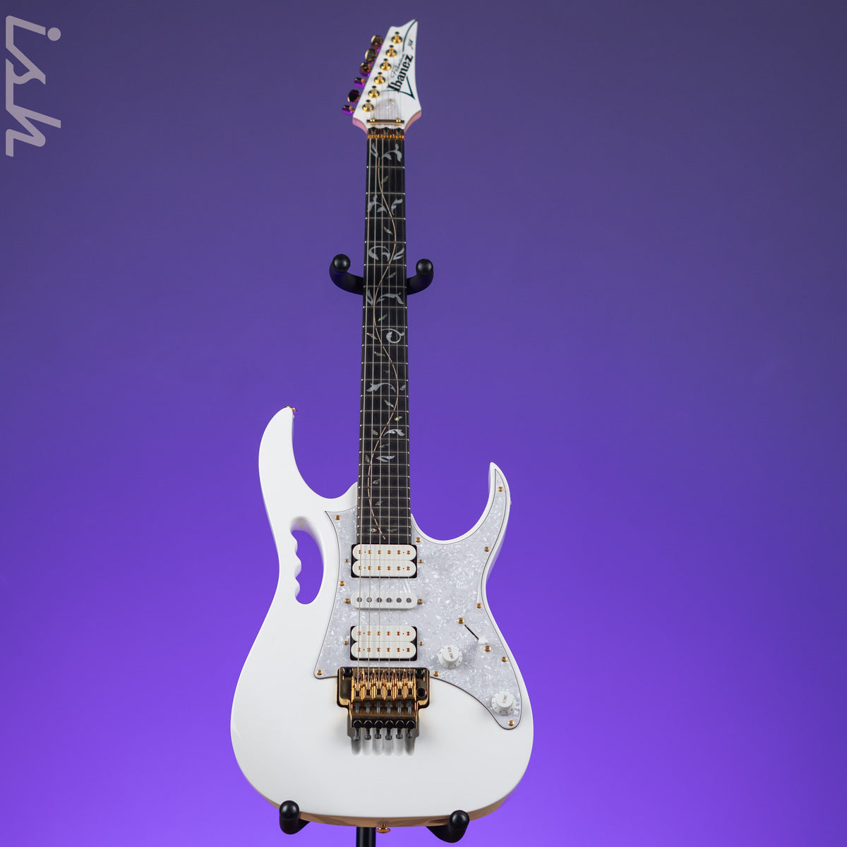 Ibanez Premium JEM7VP Steve Vai Signature Electric Guitar White – Ish Guitars