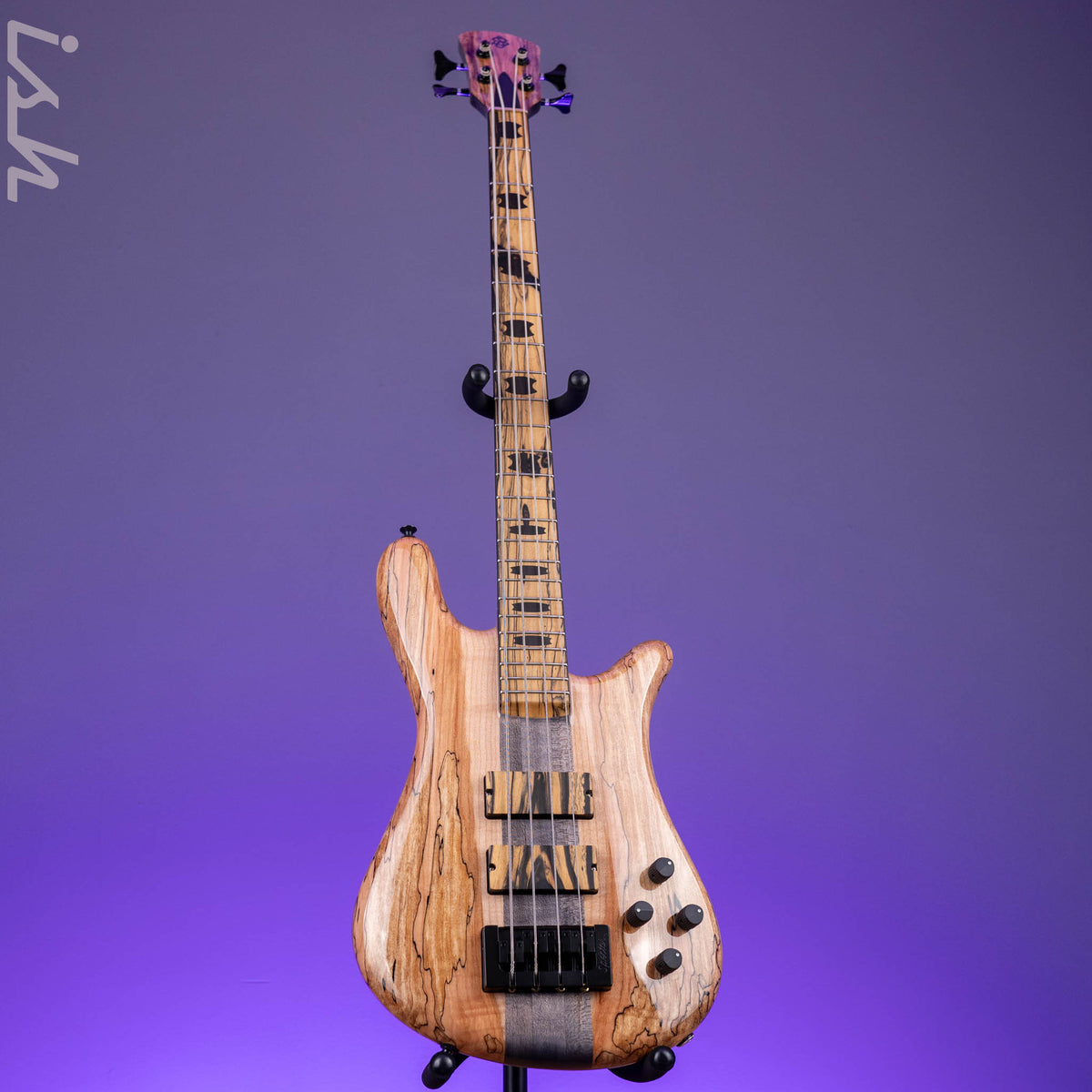 Spector USA NS-2 4-String Bass Natural Spalted Maple Charcoal Block ...
