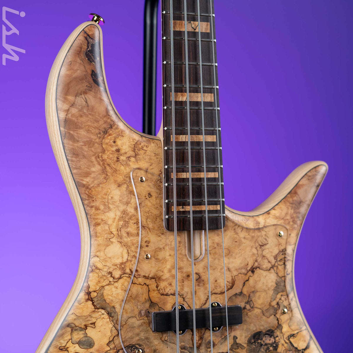 F Bass VF4-J Spalted Maple Natural Matte – Ish Guitars