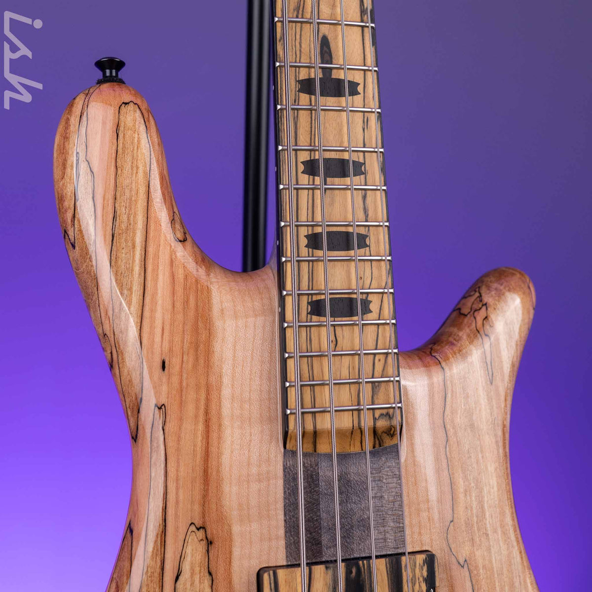 Spector USA NS-2 4-String Bass Natural Spalted Maple Charcoal Block ...