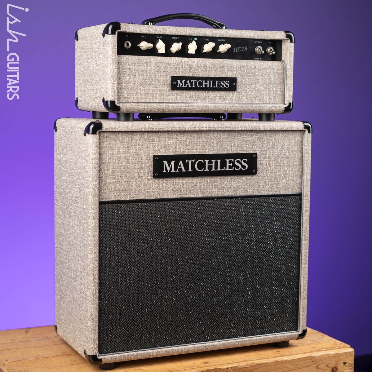Matchless HC-15 Amplifier Head & ESS 1x12 Cabinet Fawn – Ish Guitars