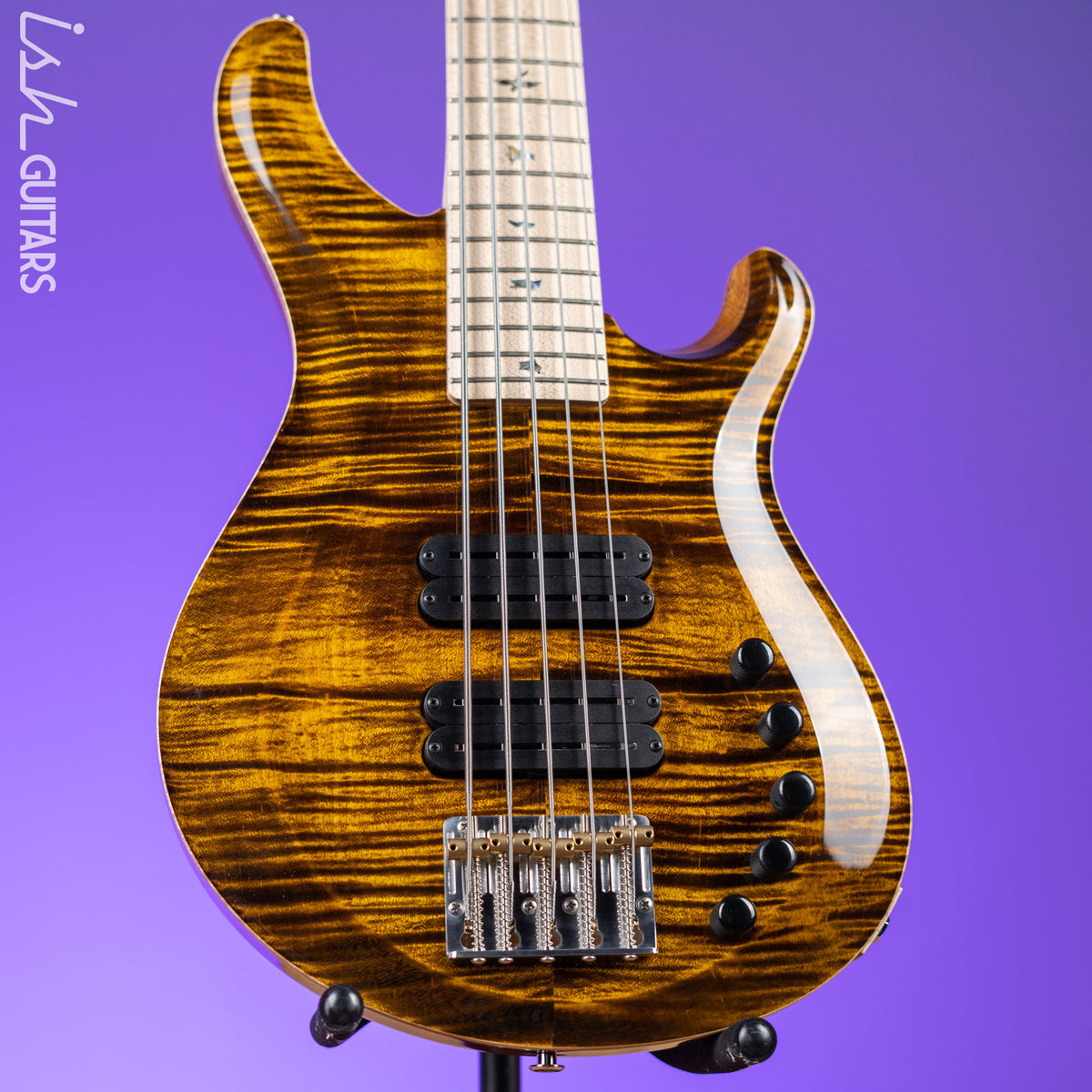 PRS Grainger 5-String Bass 10-Top Tiger Eye – Ish Guitars