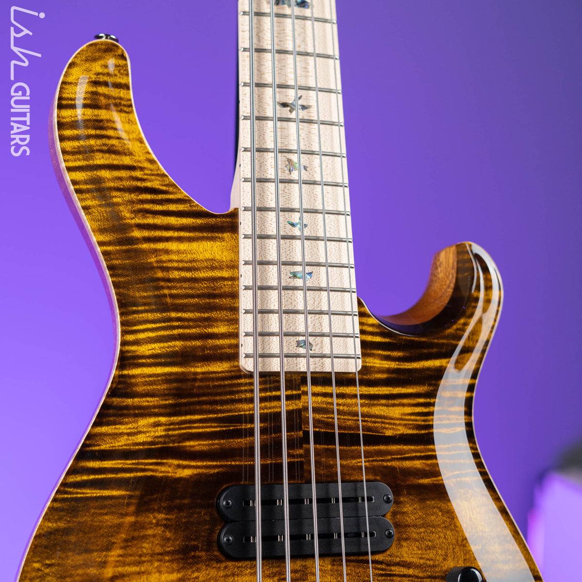 PRS Grainger 5-String Bass 10-Top Tiger Eye – Ish Guitars