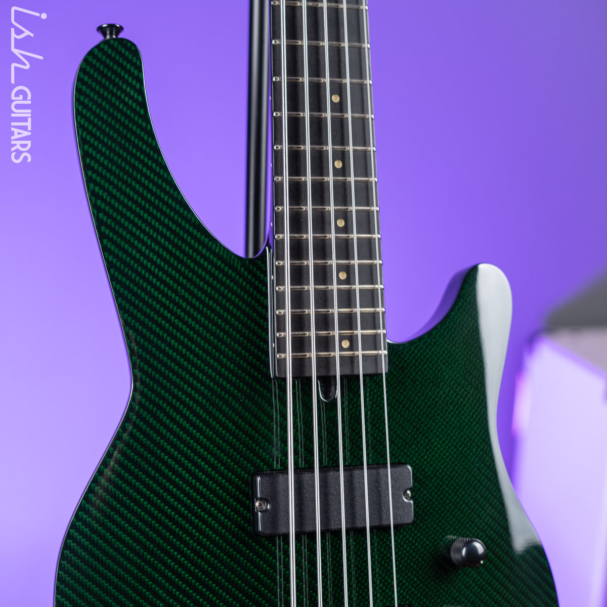 Status Stealth Bass Green Carbon Fiber w/ Green LEDs – Ish Guitars