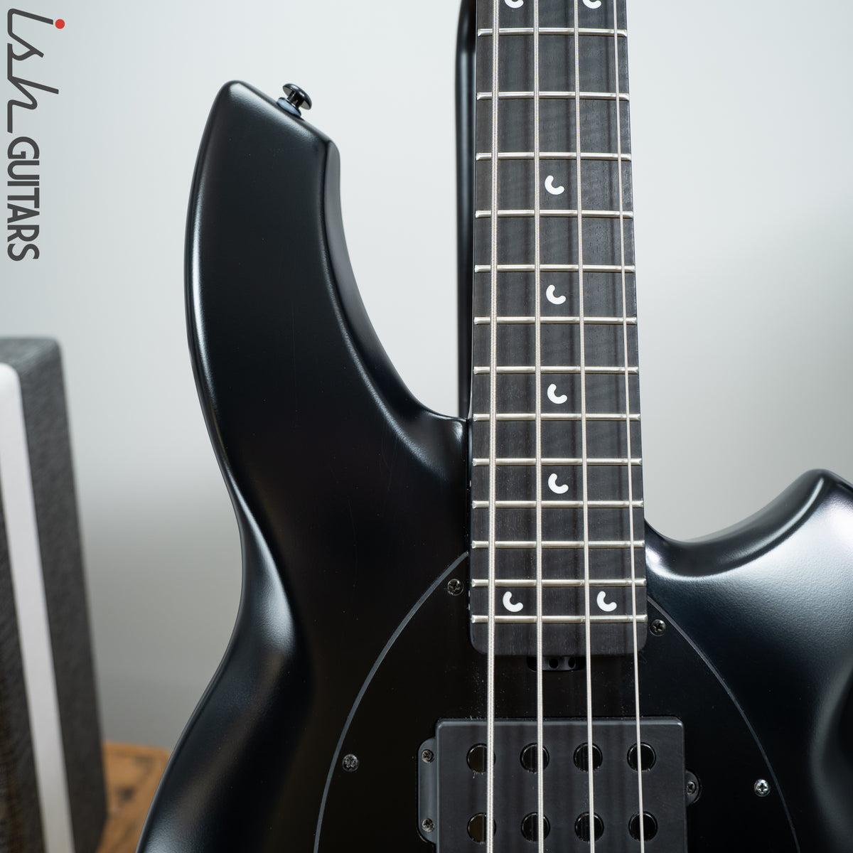 2019 Ernie Ball Music Man Bongo 4 HH Stealth Black – Ish Guitars