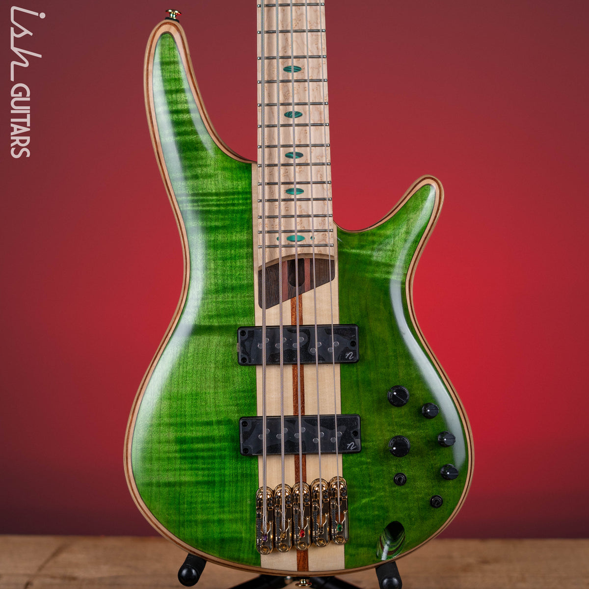 Ibanez Premium SR5FMDX 5-String Bass Emerald Green Low Gloss Demo – Ish ...