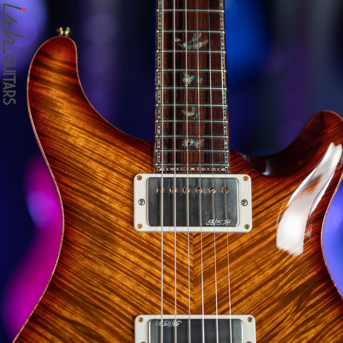 2015 PRS Violin II Private Stock Dark Cherry Burst Curly Maple – Ish ...