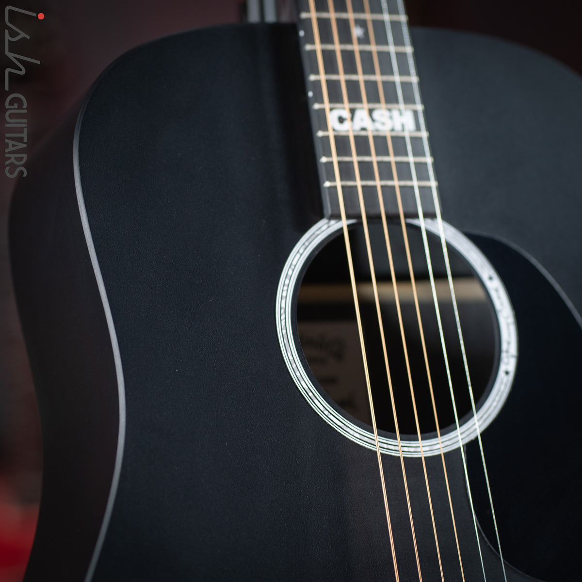 Martin DX Johnny Cash Acoustic-Electric Guitar Jett Black - Blemished ...