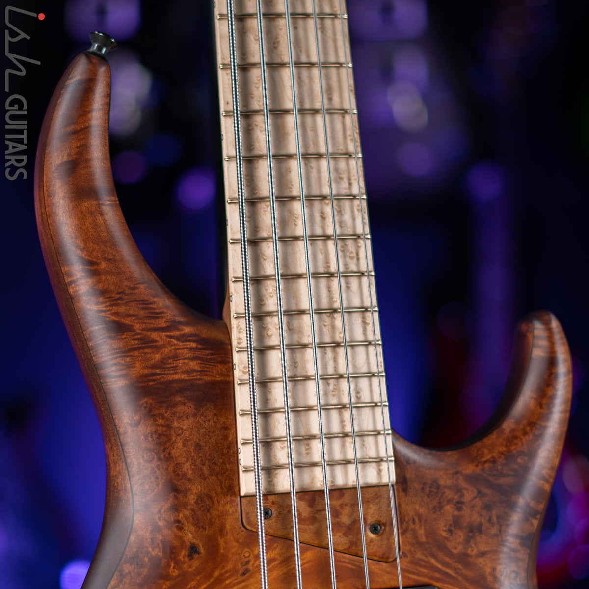 MTD 535-24 Bass Maple Burl Top Amber Burst Satin – Ish Guitars