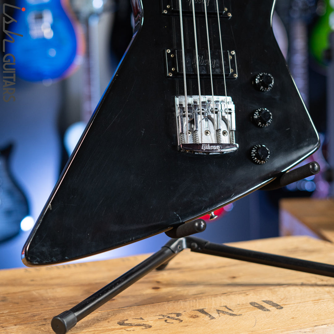 Gibson Explorer Bass Gibson 80s Explorer In Ebony With Hardcase