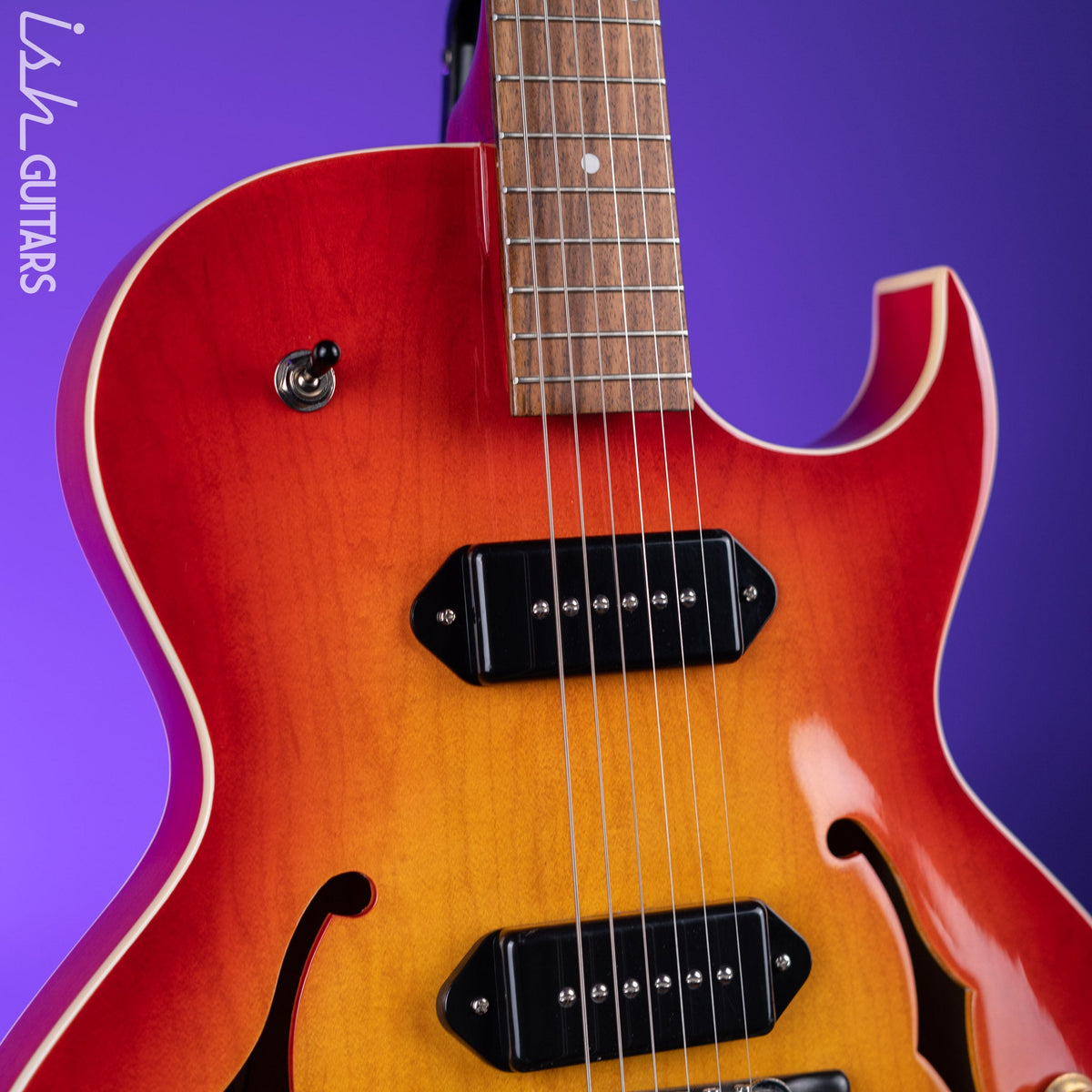 The Loar LH-302T Hollowbody Cherry Burst – Ish Guitars