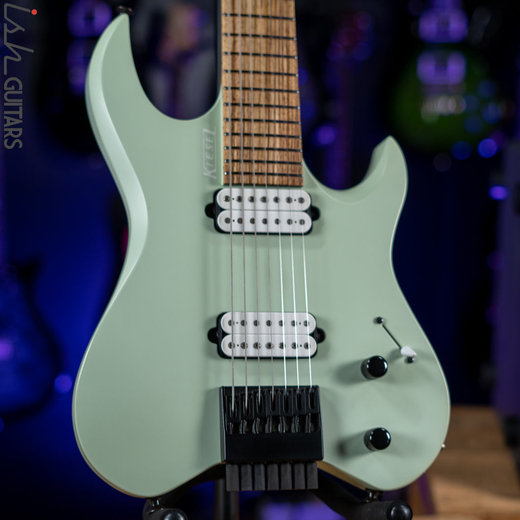 Kiesel Vader V7 7-String Electric Guitar Seafoam Green – Ish Guitars