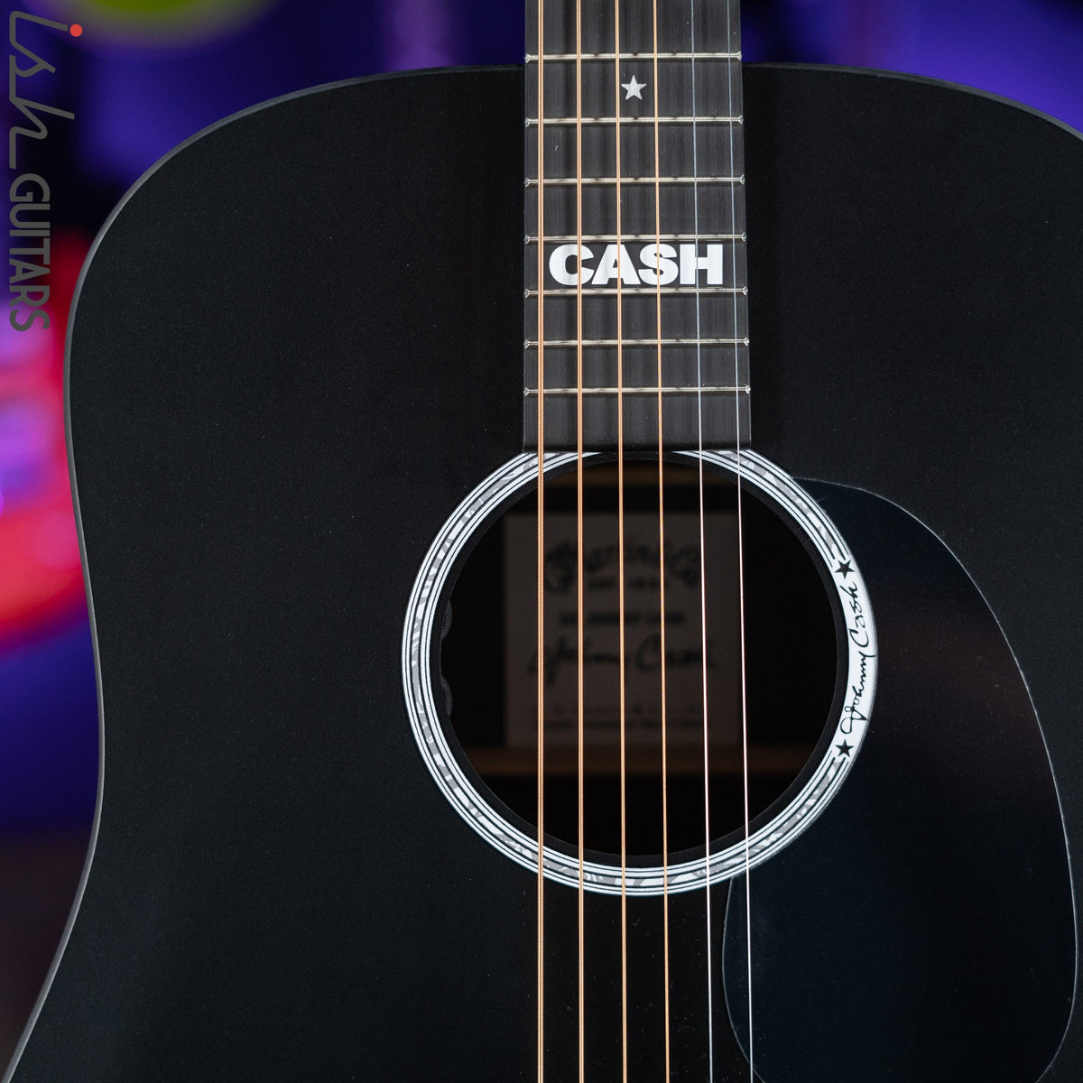 Martin DX Johnny Cash Acoustic-Electric Guitar Jett Black - Blemished ...