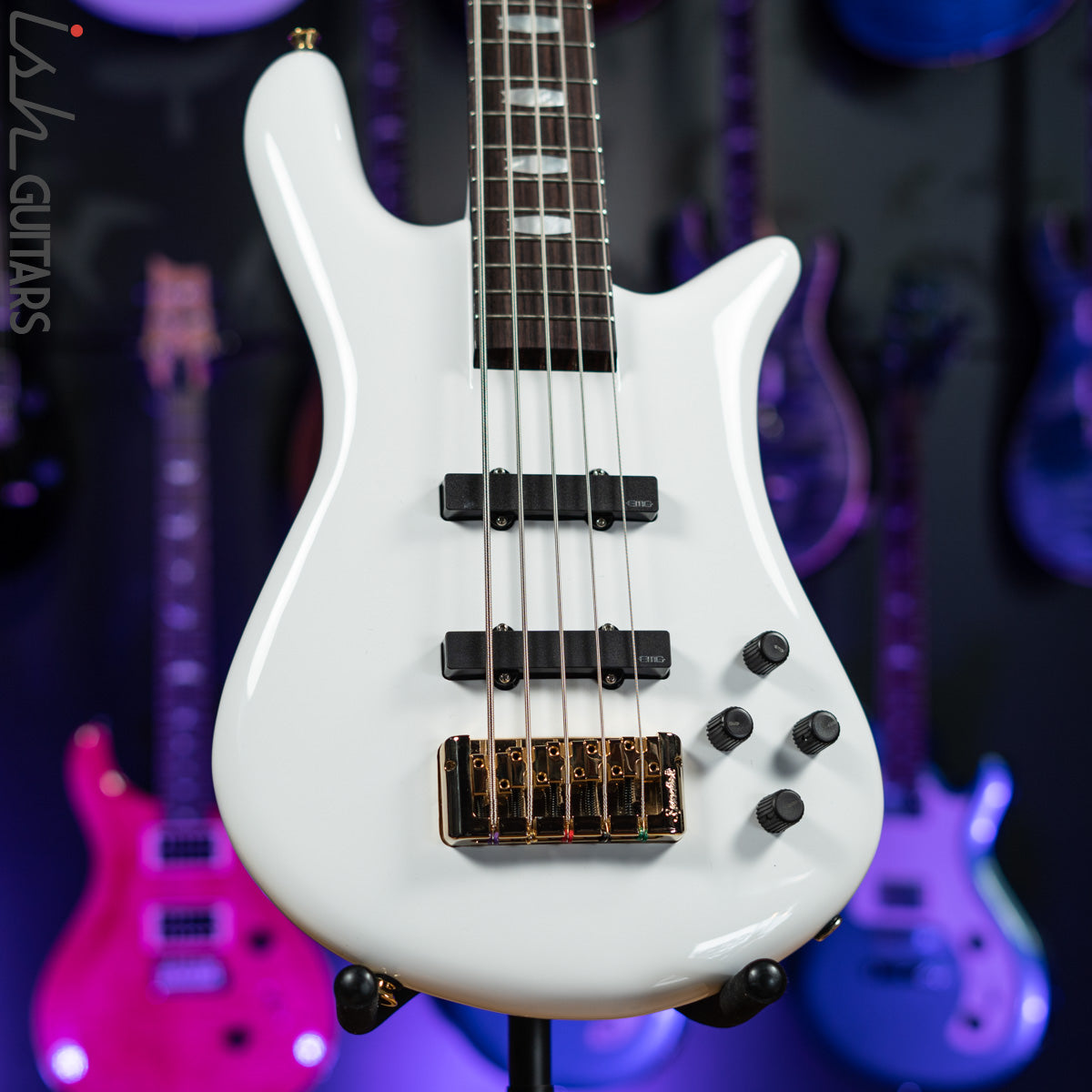 Spector Euro 5 Classic 5-String Bass White Gloss Demo – Ish Guitars