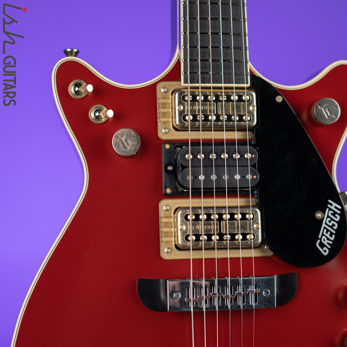 Gretsch G6131G Malcom Young LTD Raw Jet Vintage Firebird Red - *Lightl ...