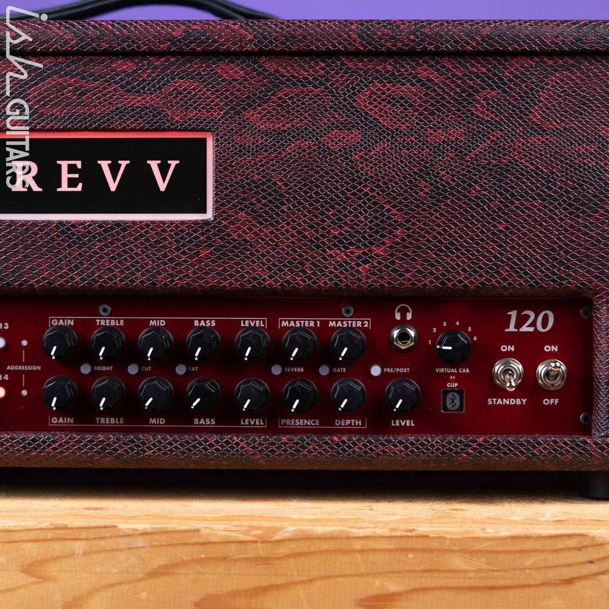 Revv Generator 120 MK3 120W Tube Amp Head Custom Red Snakeskin – Ish ...