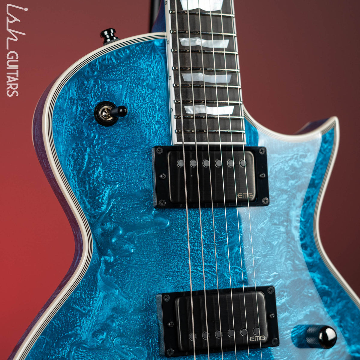 ESP Eclipse Custom Blue Liquid Metal – Ish Guitars