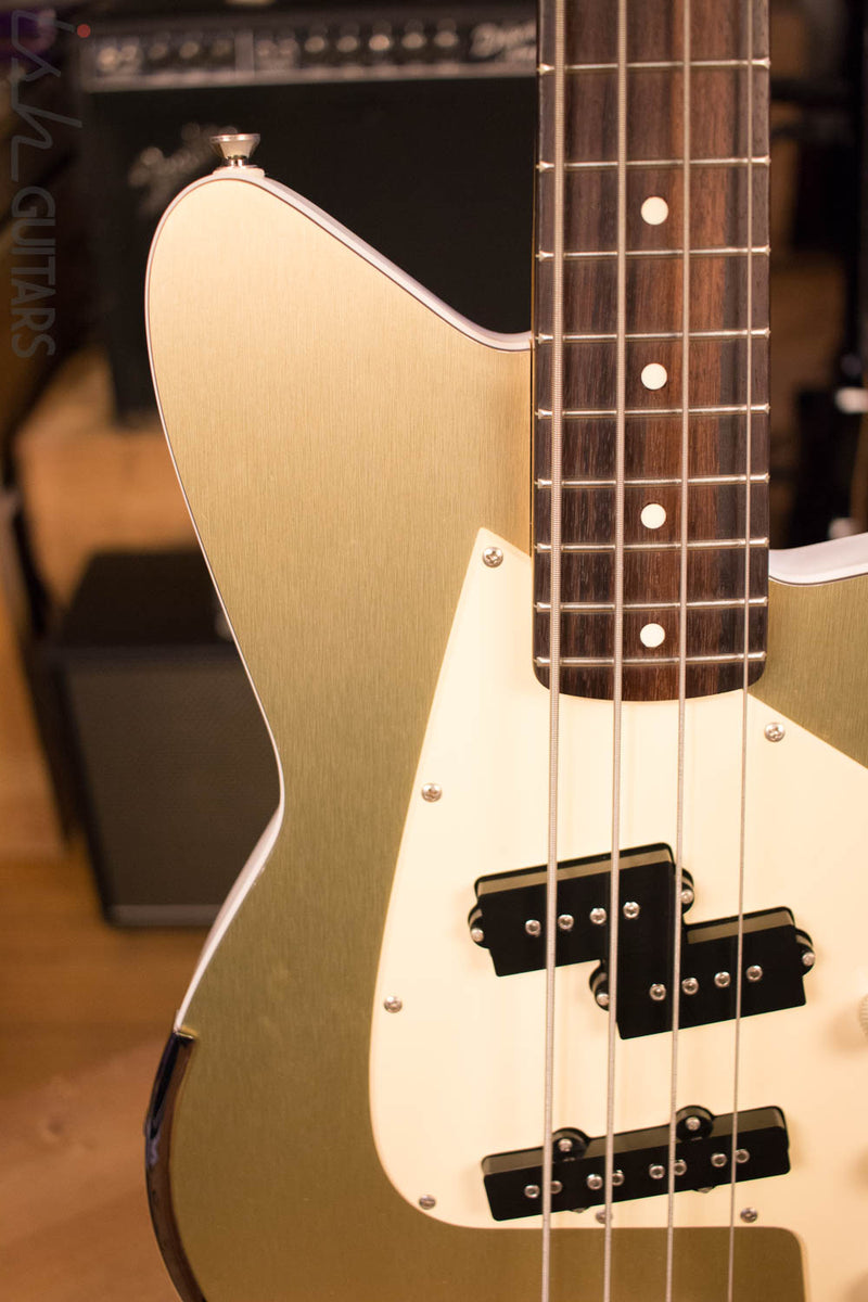 USA Reverend RumbleFish Bass PJ RPJ 4 String Brushed Aluminum Gold RAR ...